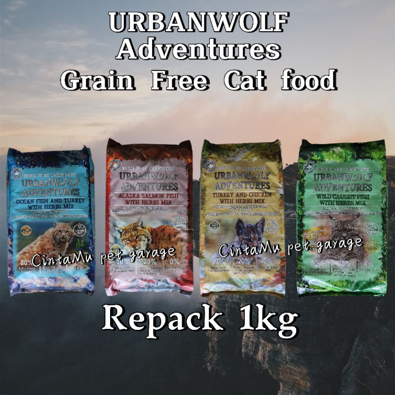 Urbanwolf cat food repack 1kg makanan kucing urban wolf | Shopee Malaysia