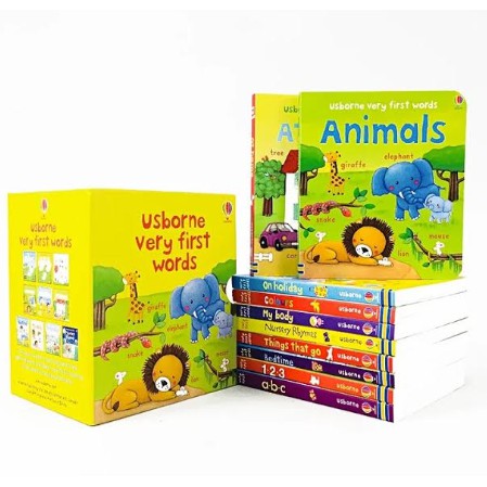 Usborne Very First Words Collection 10 Board Books Box Set | Shopee ...
