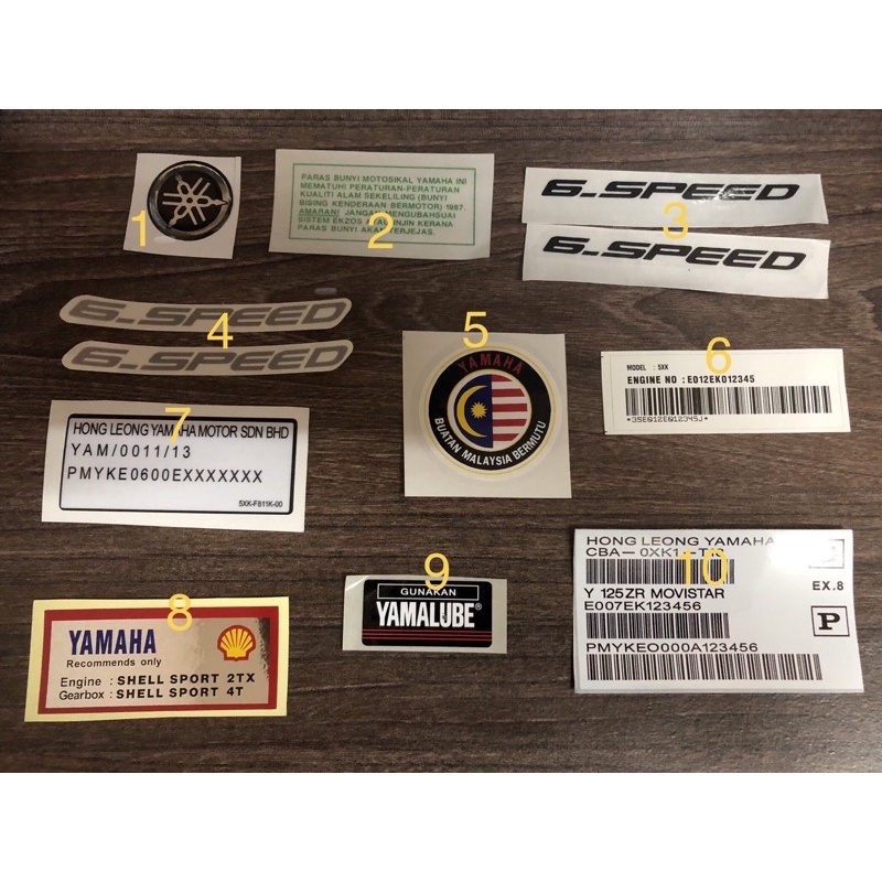 Sticker Kecik Set 125z/125zr /SS/sstwo Restore Pelekat Yamaha Paras ...