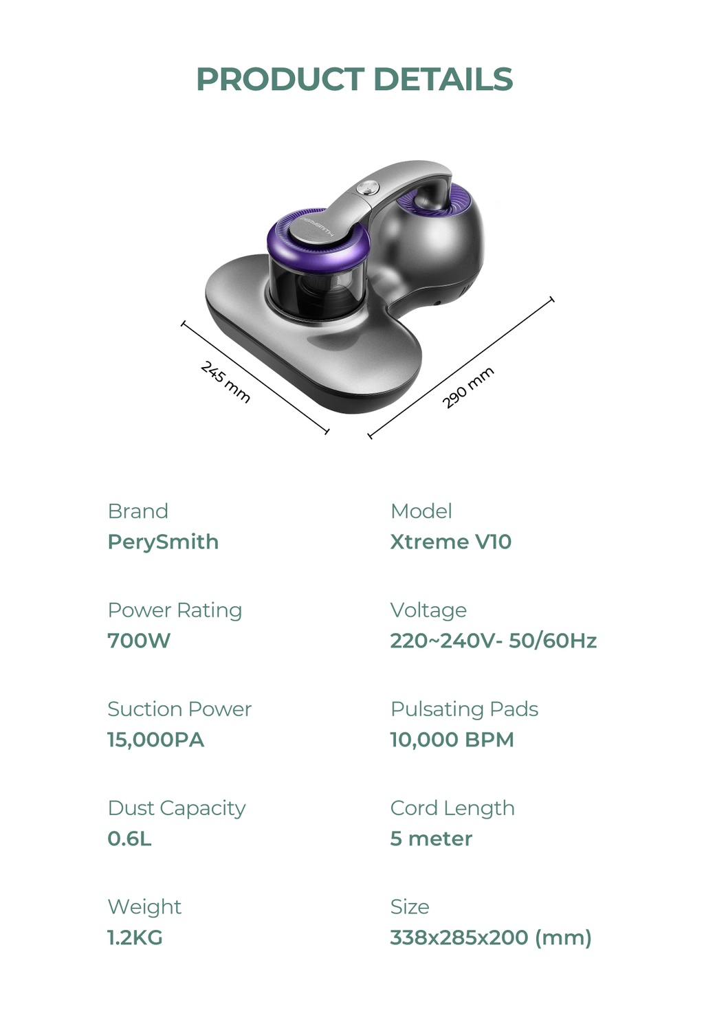 PERYSMITH V10 VACUUM CLEANER - PerySmith Malaysia