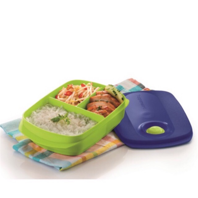 Tupperware Reheatable Divided Lunch Box 1.0L | Shopee Malaysia