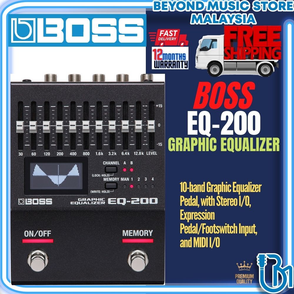 Boss EQ-200 Graphic Equalizer Pedal (EQ200) | Shopee Malaysia