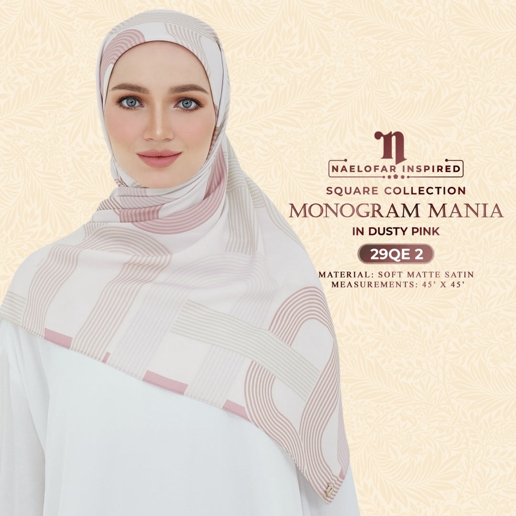 Naelofar Inspired Monogram Mania Square/ Shawl Collection | Shopee Malaysia
