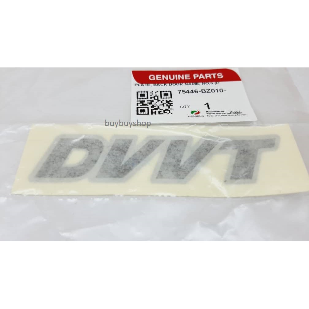 Original Perodua Myvi Alza Nautica Viva DVVT Emblem Logo Sticker ...