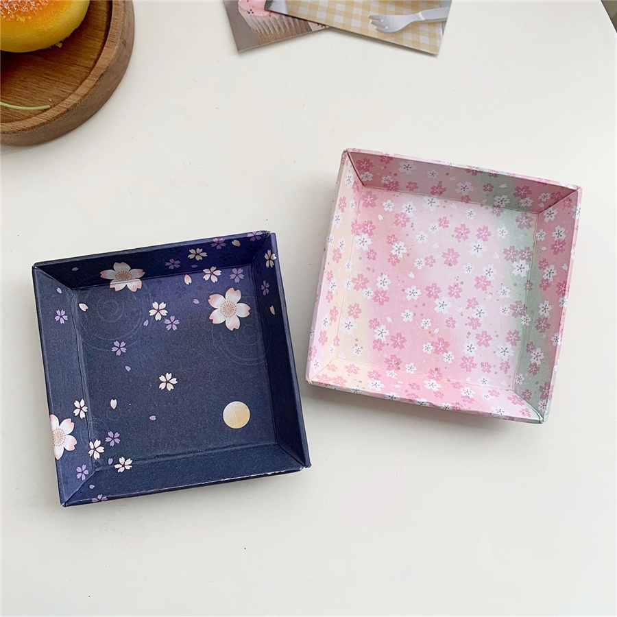 Japan Style Sakura Wagashi Square Multipurpose Thickness Paper Tray ...