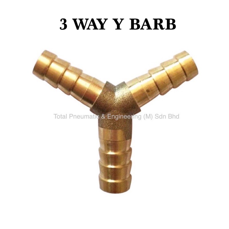 Brass Fitting Y Joint 3 Way Hose Barb 6mm 8mm 10mm 13mm Compressor Hose ...