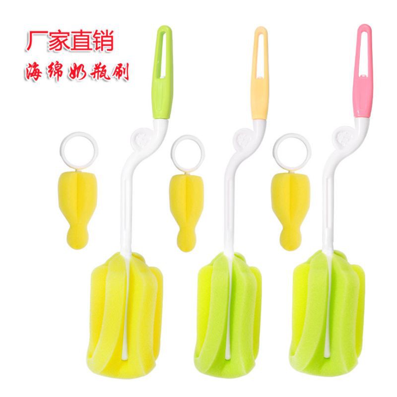[READY STOCK] Baby bottle brush, sponge 360 degree rotating bottle ...