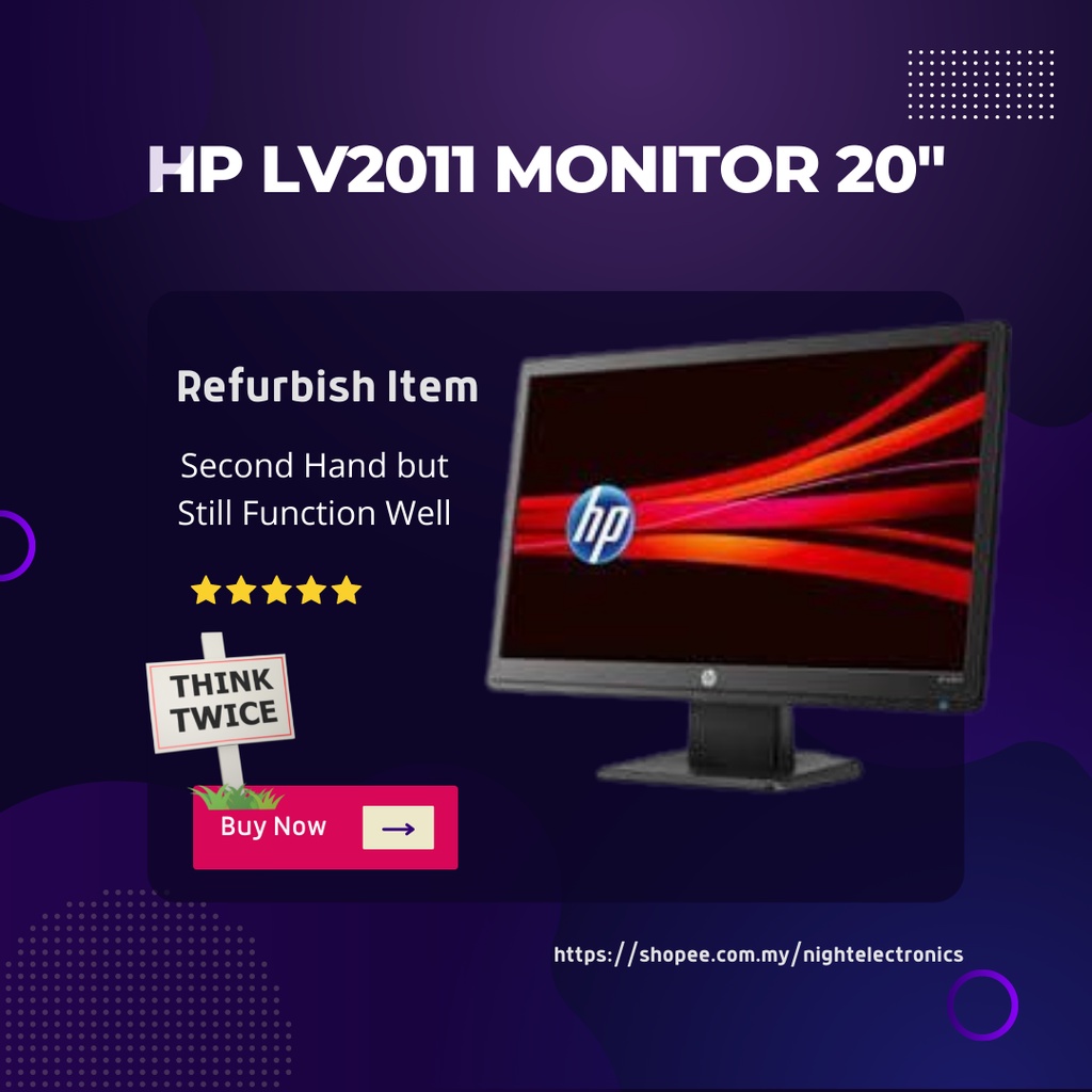 MONITOR : HP LV2011 Monitor 20" (Refurbish) | Shopee Malaysia