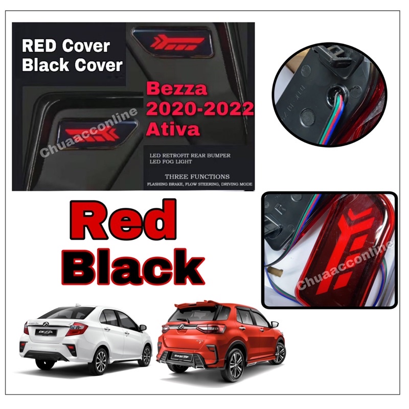 Perodua Ativa 2021 / Bezza 2020-2021 Rear Bumper Reflector with Runing ...