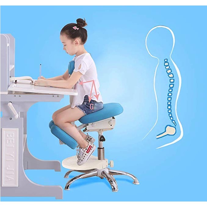 Children Learning Chair Student Kid Writing Kneeling Sitting Posture ...