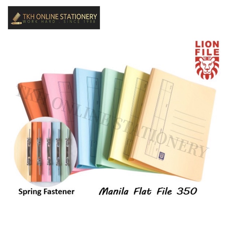 Lion MF350 Spring Manila Flat Paper File/ Manila File (1pcs) | Shopee ...