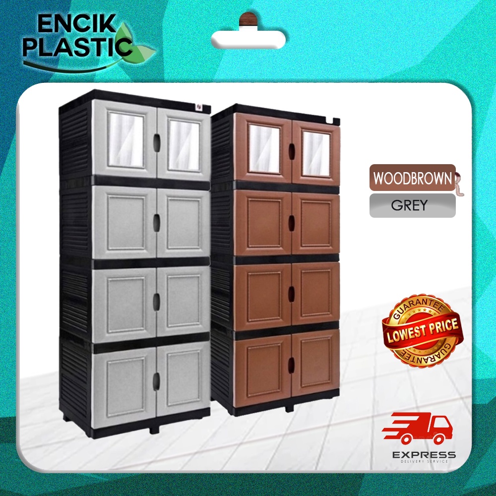 Plastic Drawer EAGLE 4 Tier DIY Plastic Cabinet Almari Baju Almari ...