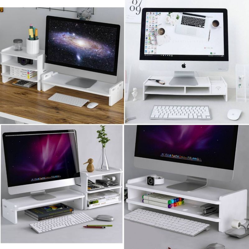 DESKTOP MONITOR COMPUTER RACK STAND/RAK COMPUTER LAPTOP/STORAGE RACK ...