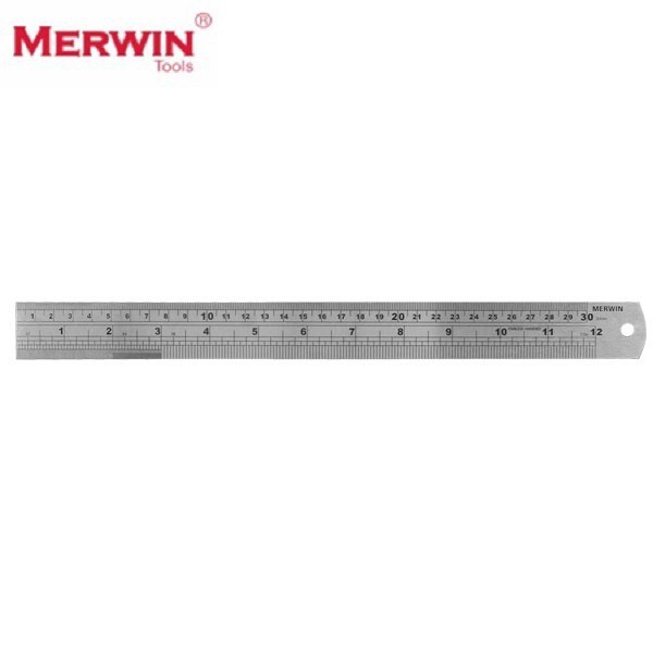 Merwin Stainless Steel Metric Ruler 12"Inch / Pembaris Keluli | Shopee ...