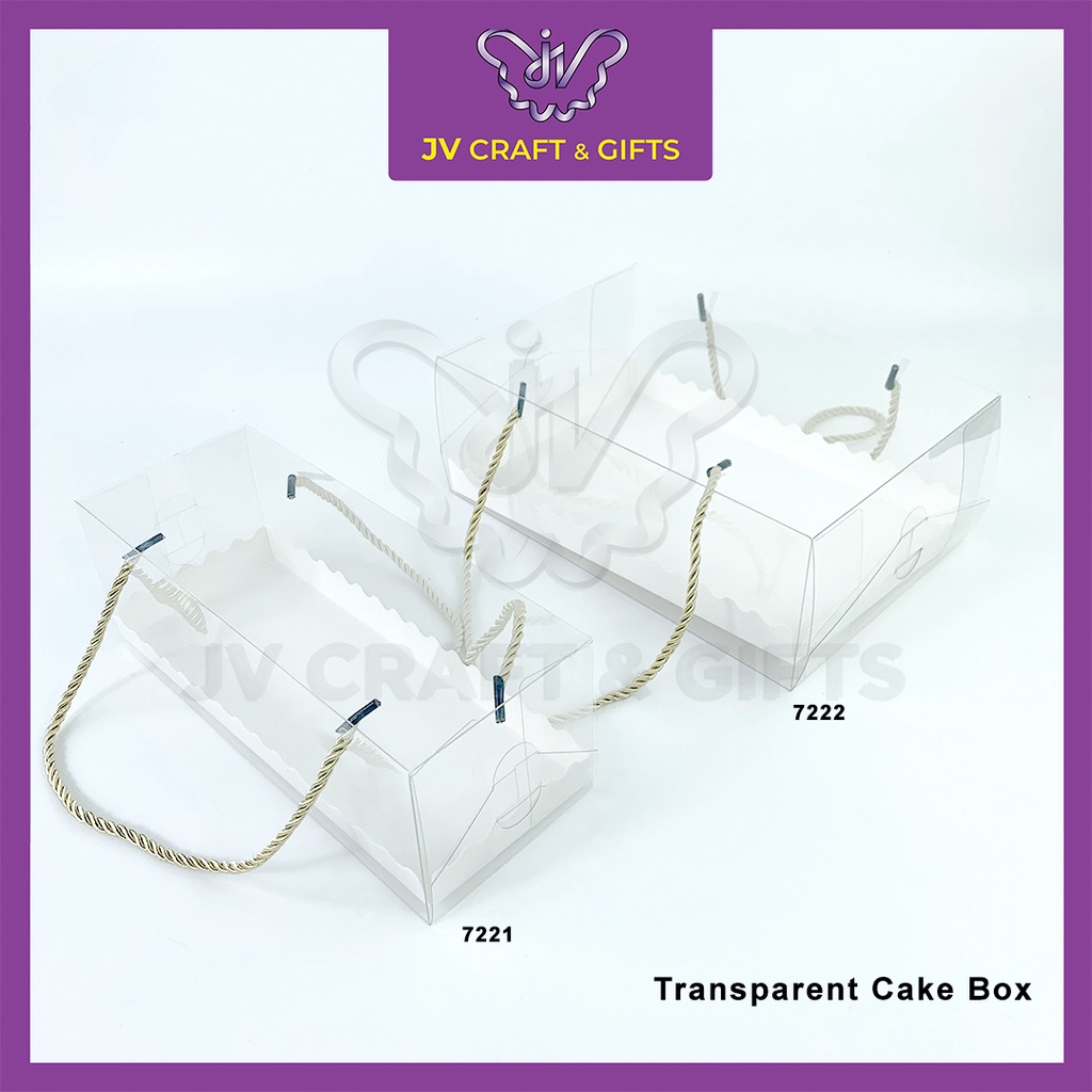 Transparent Cake Box With Handle | Kotak Lutsinar Dengan Pemegang ...