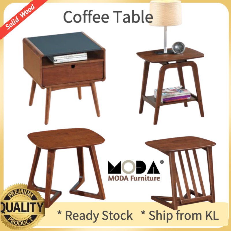 Coffee Table Sofa Solid Rubberwood End Table With Drawer Side Table Tea ...