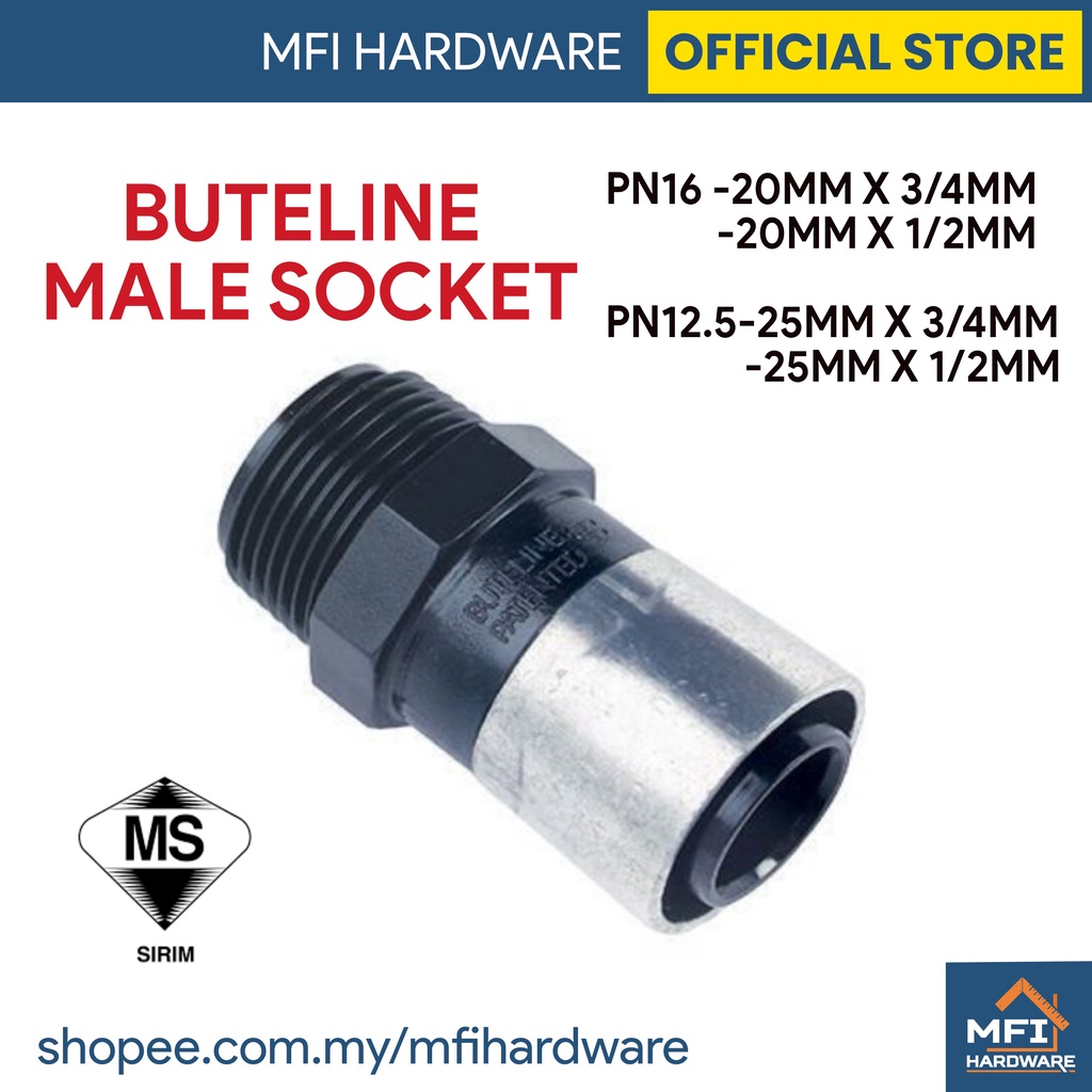 BUTELINE FITTING MALE SOCKET | Shopee Malaysia