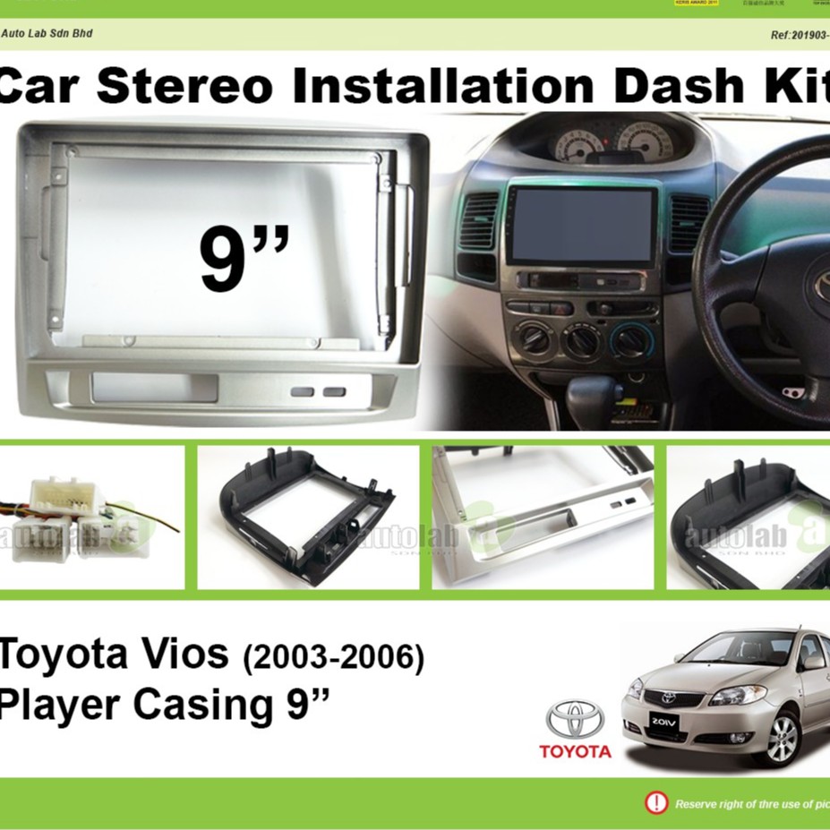 Toyota Vios 2003-2006 Android Player Casing 9" （black） | Shopee Malaysia