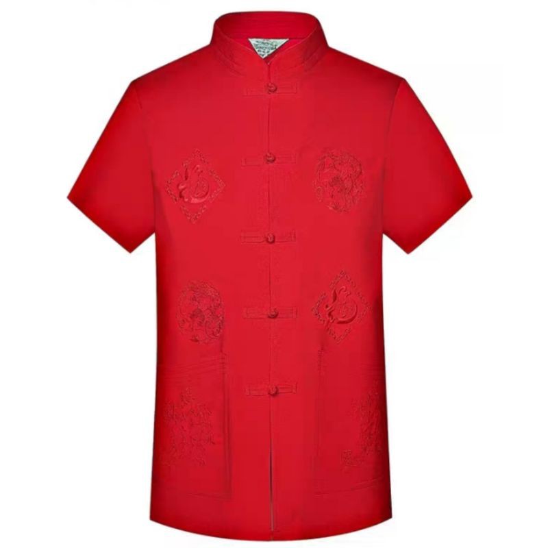 Men Samfu Traditional Costume Dragon Samfu Plus Size Chinese New Year ...