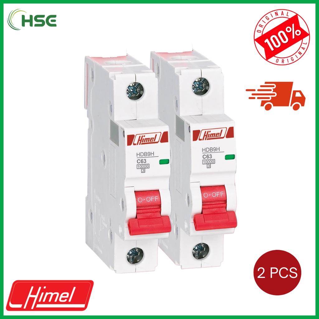 Himel 9 Series Miniature Circuit Breaker 1 Pole C 63A 6KA 230V (Bundle ...