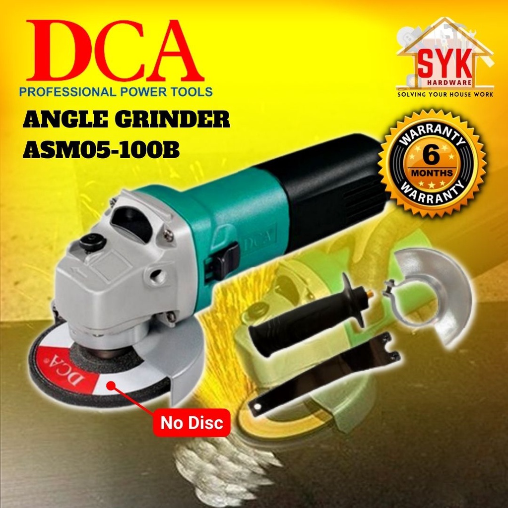 SYK DCA ASM05-100B Angle Grinder Machine Woodworking Power Tools Mesin Canai Grinder Potong Besi ...