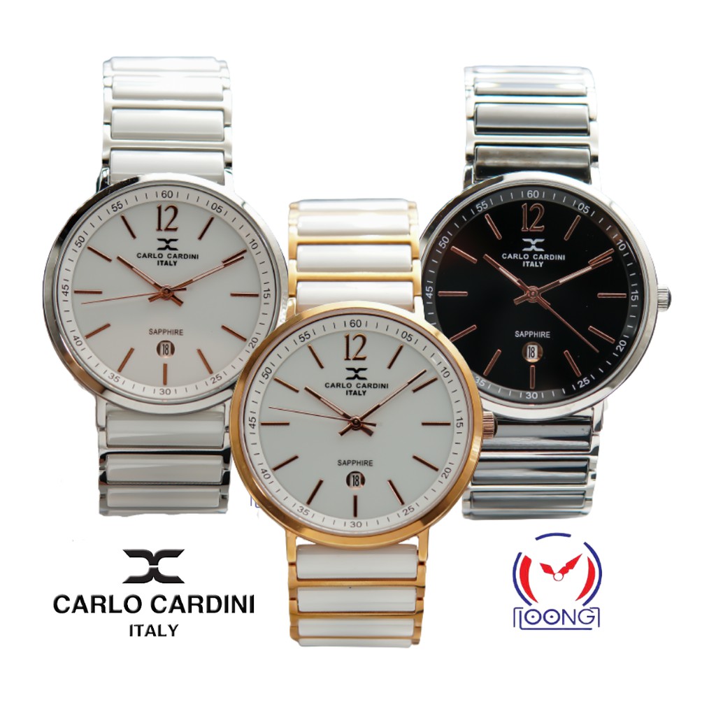 Carlo Cardini 4039 Analog Ceramic Bracelet Japan Quartz Jam Unixex ...