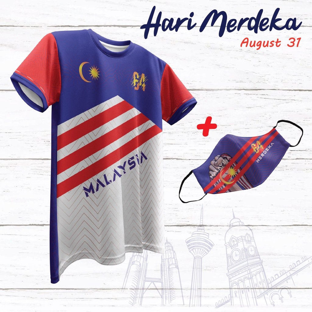 READYSTOCK Merdeka Jersey 2021 x 64 Years Combo | Sublimation Merdeka ...