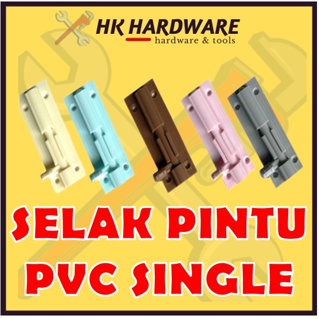 SELAK PINTU TANDAS PVC / DOOR LATCH PVC DOOR / PLASTIC LATCH / PVC DOOR ...
