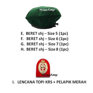 topi bts Kadet Remaja Sekolah ( KRS ) ( TKRS ) Topi KRS / Beret Hijau ...