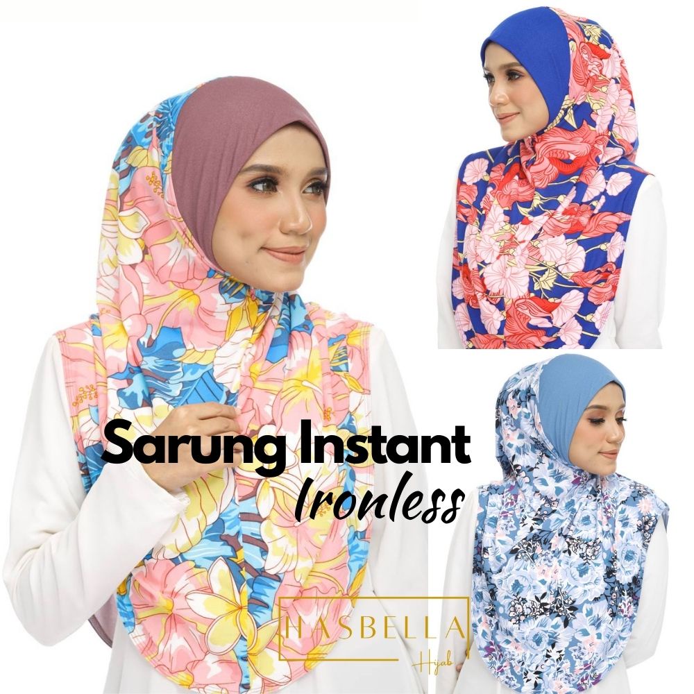 (Ironless) Tudung Sarung Instant / Tudung Awning Moscrepe C4 HMHW ...