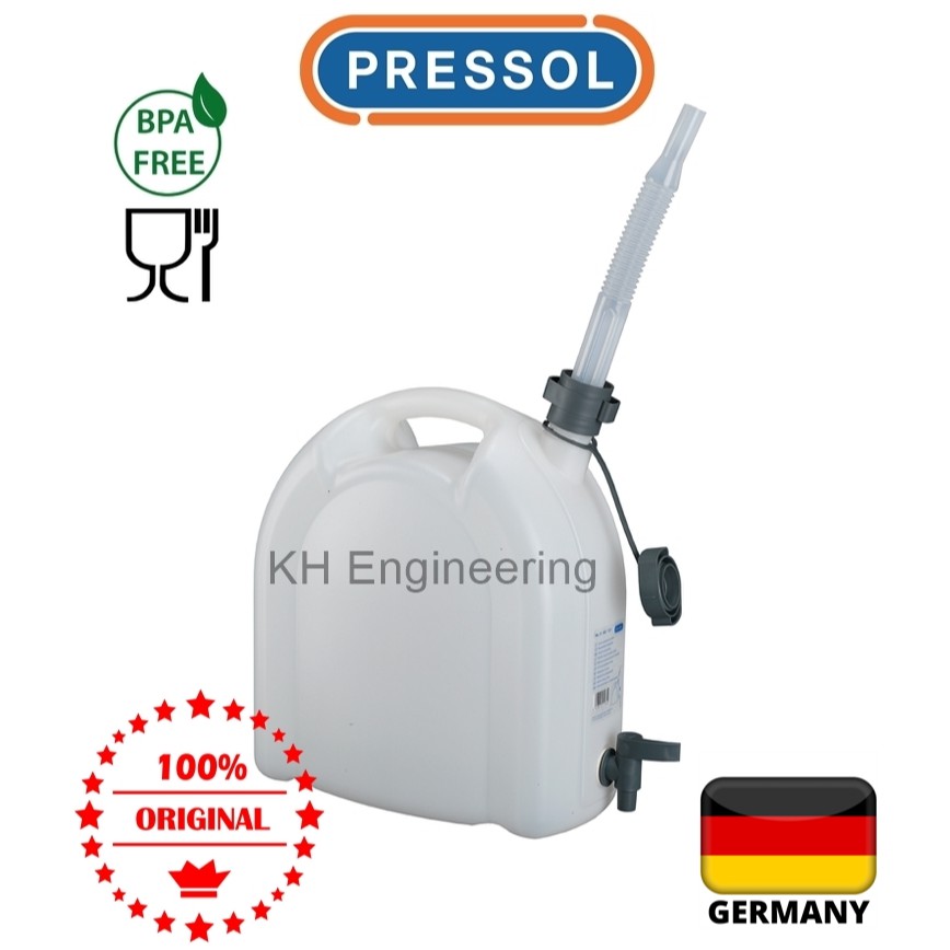 PRESSOL Jerry Can Water Tank [Food Grade] BPA-free 15 liter HDPE ...