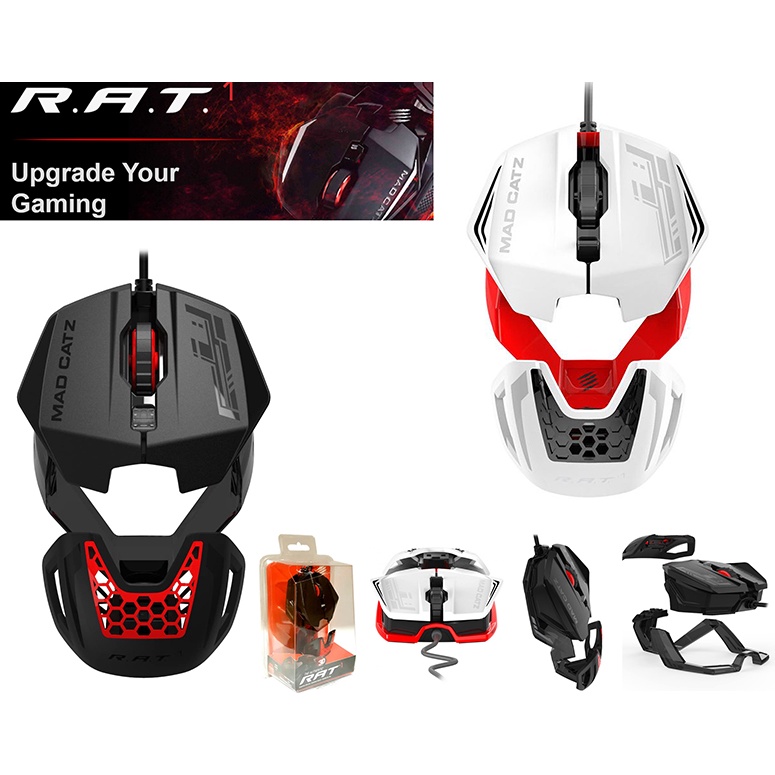 ORIGINAL MAD CATZ R.A.T.1 USB WIRED GAMING MOUSE PC OFFICIALLY OPTICAL ...