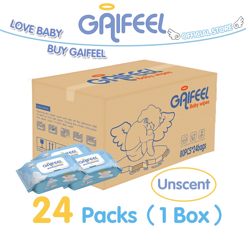 GAIFEEL Baby Wipes Wet Wipes for Baby 80pcs x 24 Packs(1920pcs ...