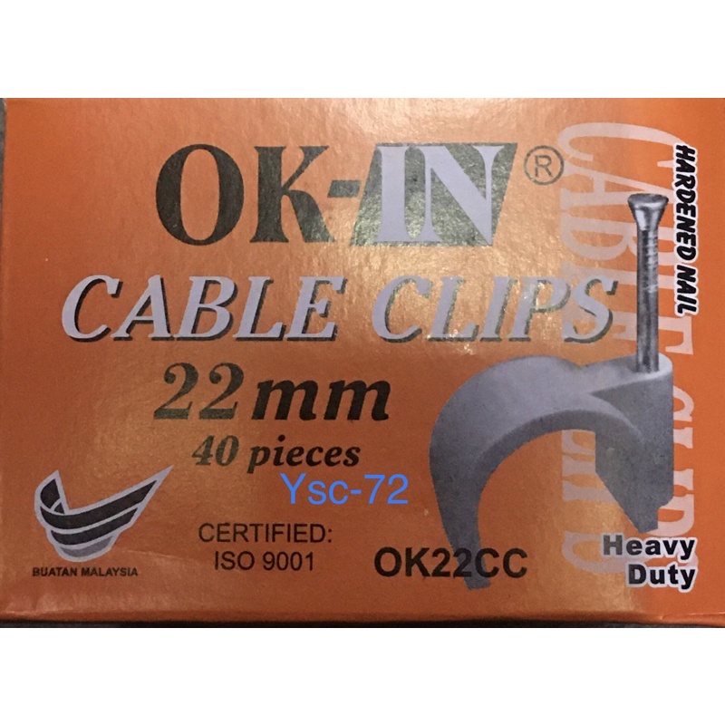 PVC CABLE U CLIP 22MM X 40PCS/BOX | Shopee Malaysia