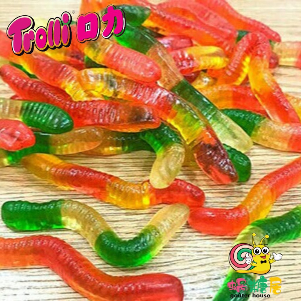 Trolli Squiggles Gummy Candy (Halal)100gm(Repack)(Reasalable Zip Lock ...