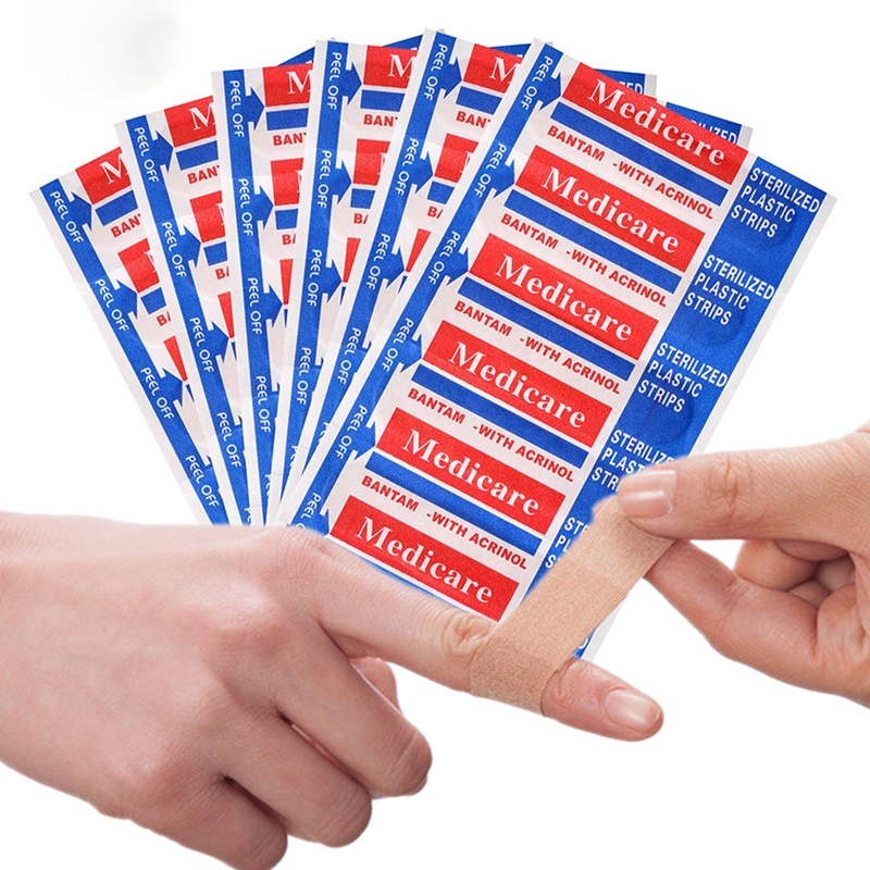 100pcs/pack Waterproof Transparent Tape Adhesive Plaster Wound Dressing ...