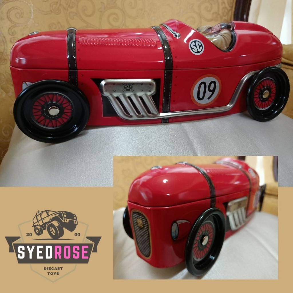 Vintage 26cm Racing Car Biscuit Tin | Shopee Malaysia