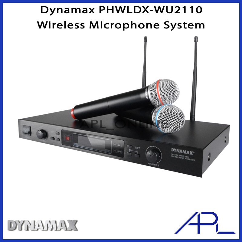 Dynamax PHWLDX-WU2110 Professional UHF Wireless Microphone System With ...