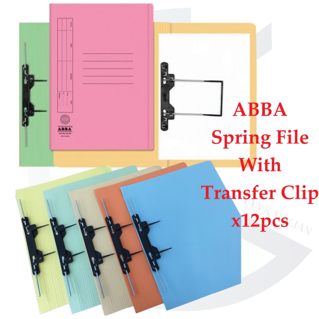 x12pcs ABBA Paper File 350 (Spring with Transfer Clip) | Shopee Malaysia