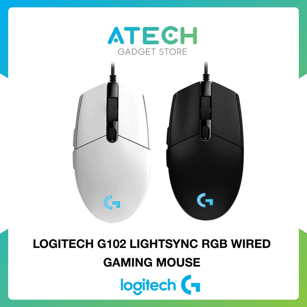 Logitech G102 Lightsync RGB Wired Gaming Mouse (Black / White) 910 ...