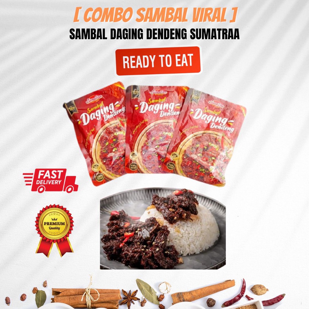[COMBO SAMBAL VIRAL] Sambal Daging Dendeng Sumatraa reasy to eat ...