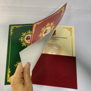 Certificate Holder A4 File (Hard & Soft Cover) Certificate Folder Sijil ...