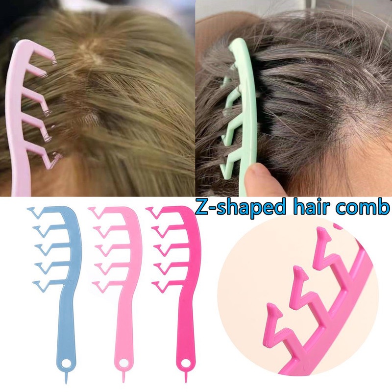New Z-shaped Hair Seam Comb Artifact Hairdressing Tool Fluffy Comb ...