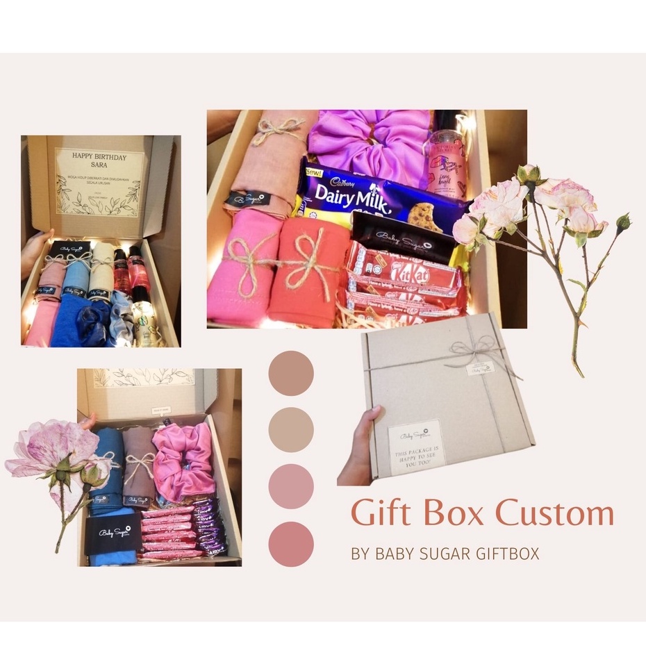 [SHIPPING IN 24 HOURS] CUSTOM GIFT BOX TUDUNG | Shopee Malaysia
