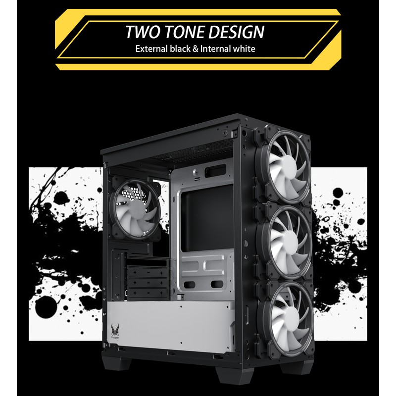 Invasion ZMS ZM-S | Micro ATX Tempered Glass Gaming Casing with Option ...