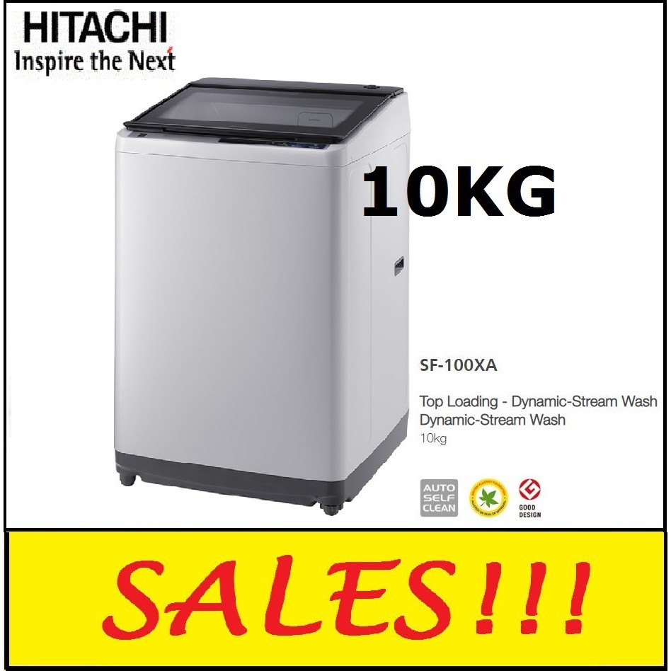 HITACHI JAPAN SF-100XAV 10KG INVERTER TOP LOAD WASHING MACHINE (KL ...