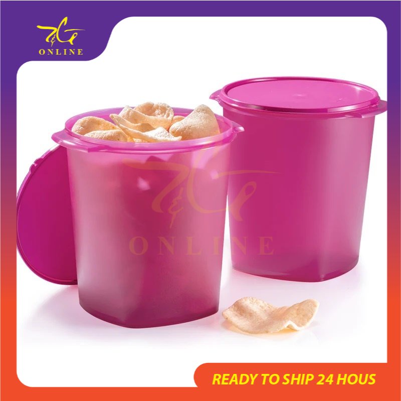 Tupperware 11L Deco Canister Bekas Raya Air Tight Udang Ikan Keropok Kerepek Food Storage Stays ...