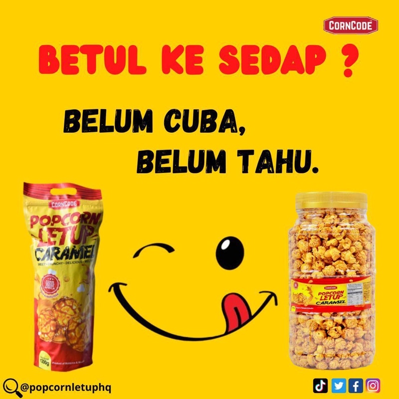 Popcorn Viral - Popcorn Letup Premium Caramel - Ready Stock | Shopee ...
