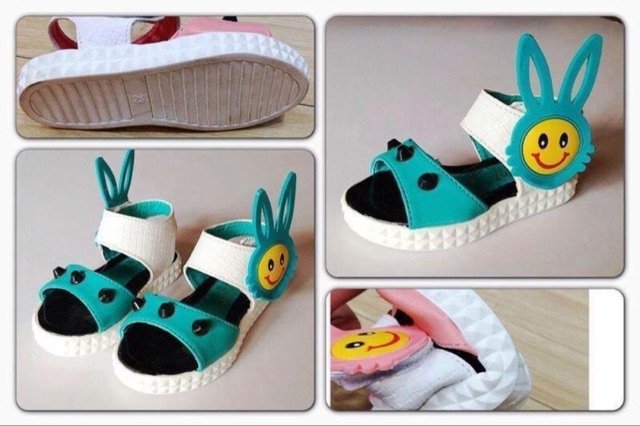 Smiley Face Sandals (Turquoise) | Shopee Malaysia