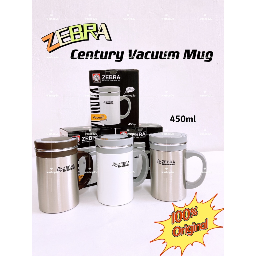 READY STOCK!!!Zebra SUS304 Stainless Steel Century Vacuum Mug 0.45L ...